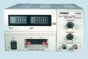 Bench Power Supply, Single, Adjustable, Fixed, 3 Output, 0 V, 30 V, 0 A, 3 A