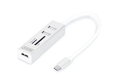 DIGITUS USB Type-C Adapter Cable and HUB White White
