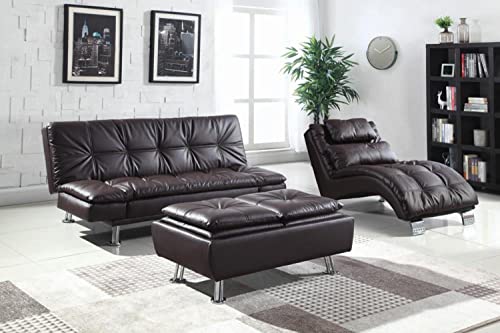 Coaster Home Furnishings Dilleston Sofa Bed in Futon Style Brown