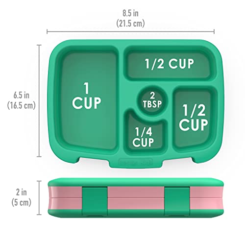 Bentgo® Kids Prints Leak-Proof, 5-Compartment Bento-Style Kids Lunch Box - Ideal Portion Sizes for Ages 3 to 7 - BPA-Free, Dishwasher Safe, Food-Safe Materials (Tropical)
