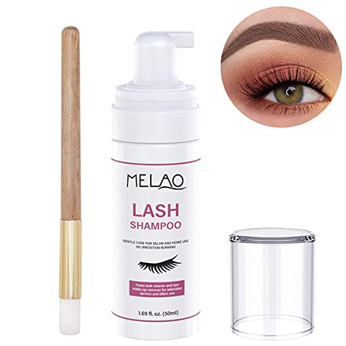 Mererke_Pretty Eyelash Extension Cleanser, Lash Shampoo for Lash Extensions, Lash Cleanser for Extensions, Paraben & Sulfate Free lash shampoo for Salon and Home Use 1.69 fl.oz