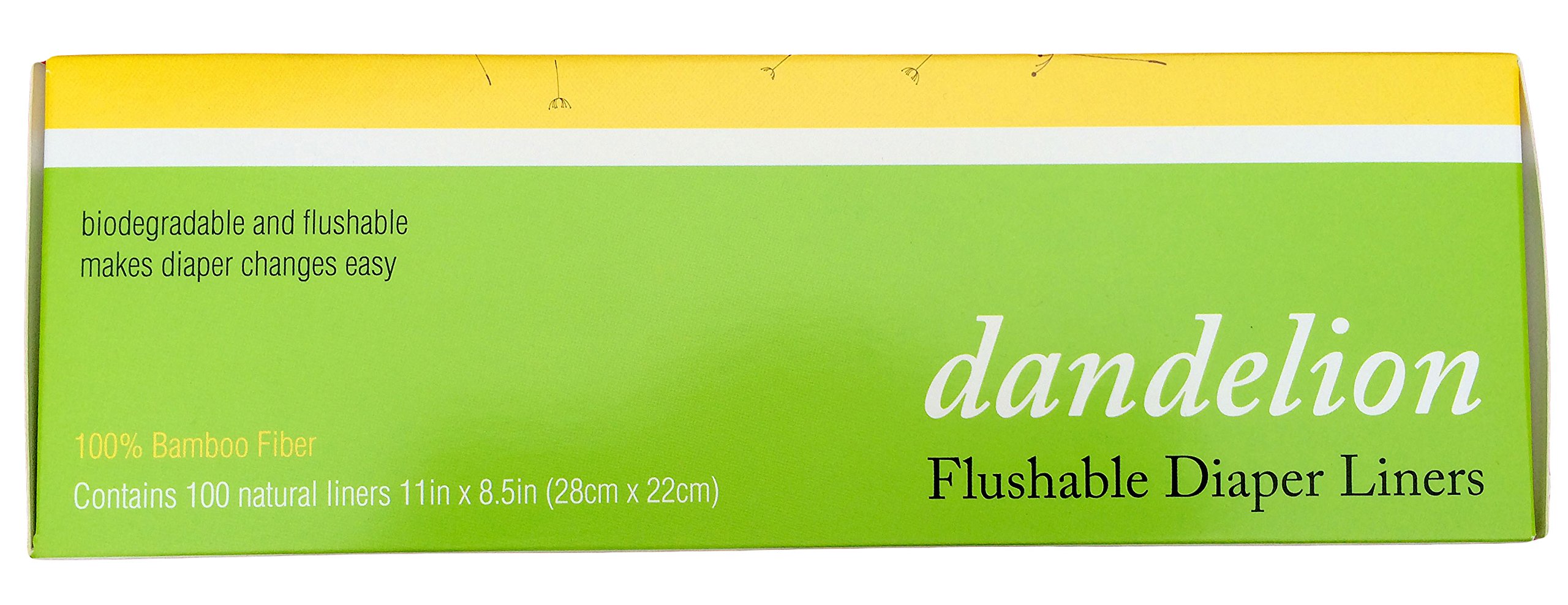 Dandelion Diapers Baby Diaper Liners, 100% Viscose - Box of 100
