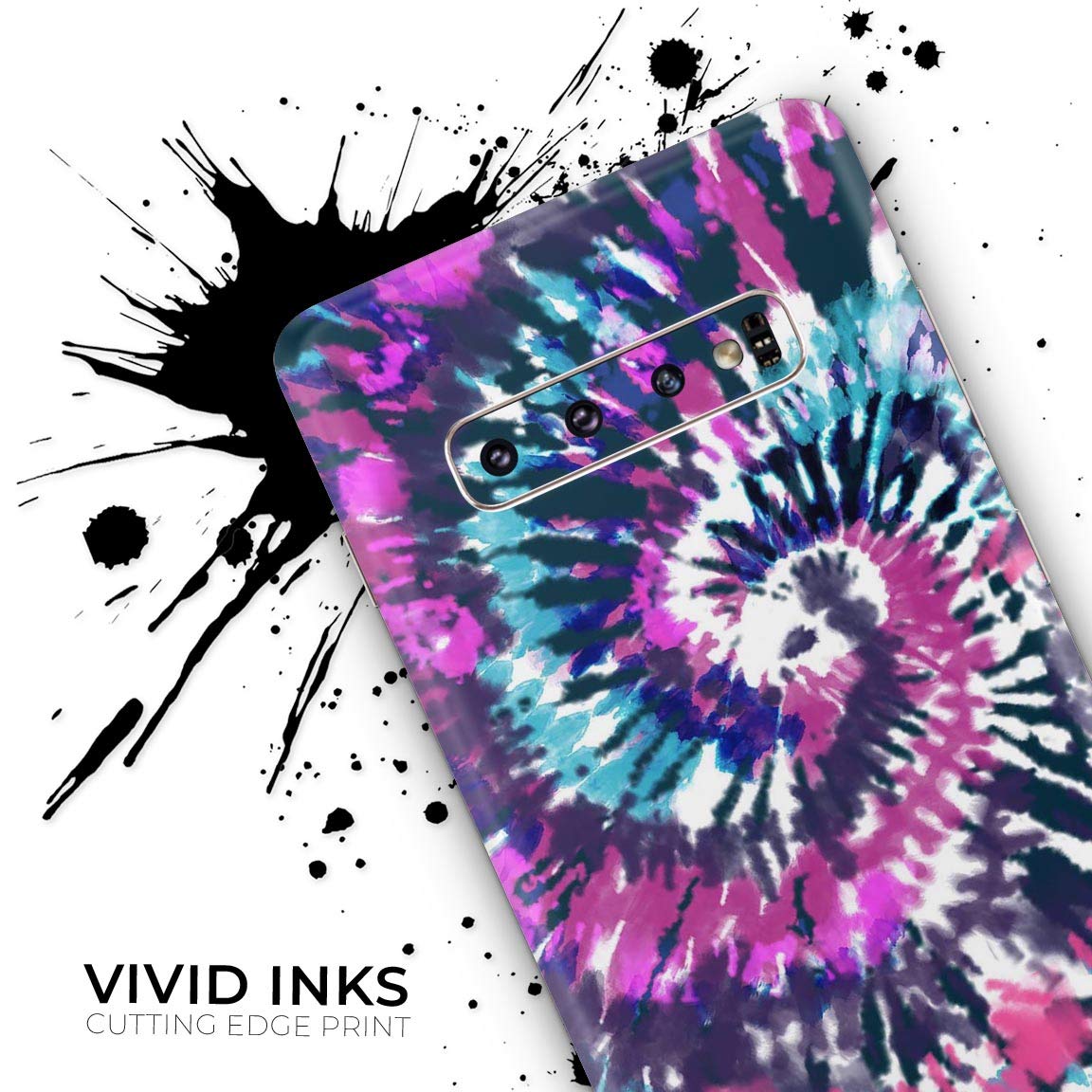DesignSkinz Spiral Tie Dye V3 Protective Vinyl Decal Wrap Skin Cover Compatible with The Samsung Galaxy S20 (Screen Trim & Back Glass Skin)
