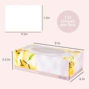 Facial Tissues 130 Per Box, Size 7" X 6.9" 2 Ply, Great for Bathroom, Office, Store, School, Home, Kitchen, Or in Your Car & in Every Room (Pack of 4, 520 Tissues total)