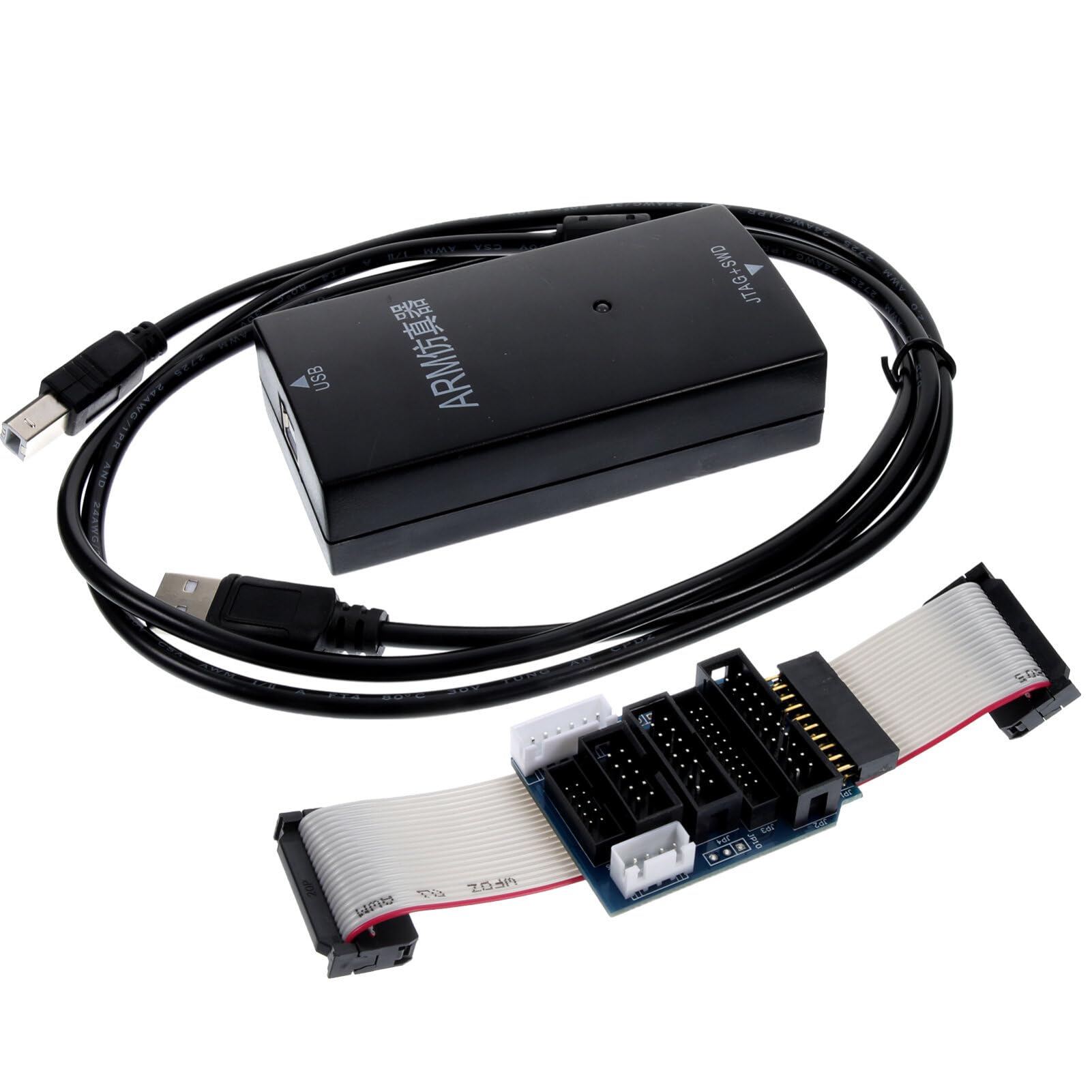 Scicalife USB JTAG Emulator Debugger Programmer V9 ARM Emulator High-Speed Download Black Adapter Board
