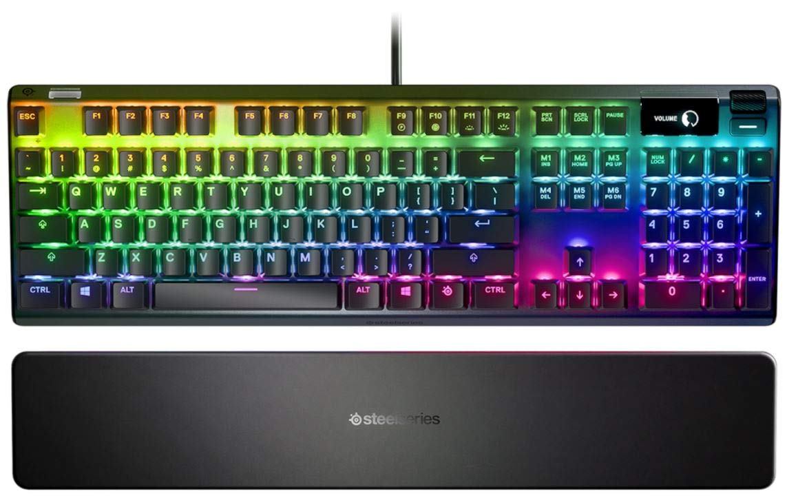 SteelSeries Apex 7 Mechanical Gaming Keyboard, OLED Smart Display, Red Switches - Turkish QWERTY Layout PC