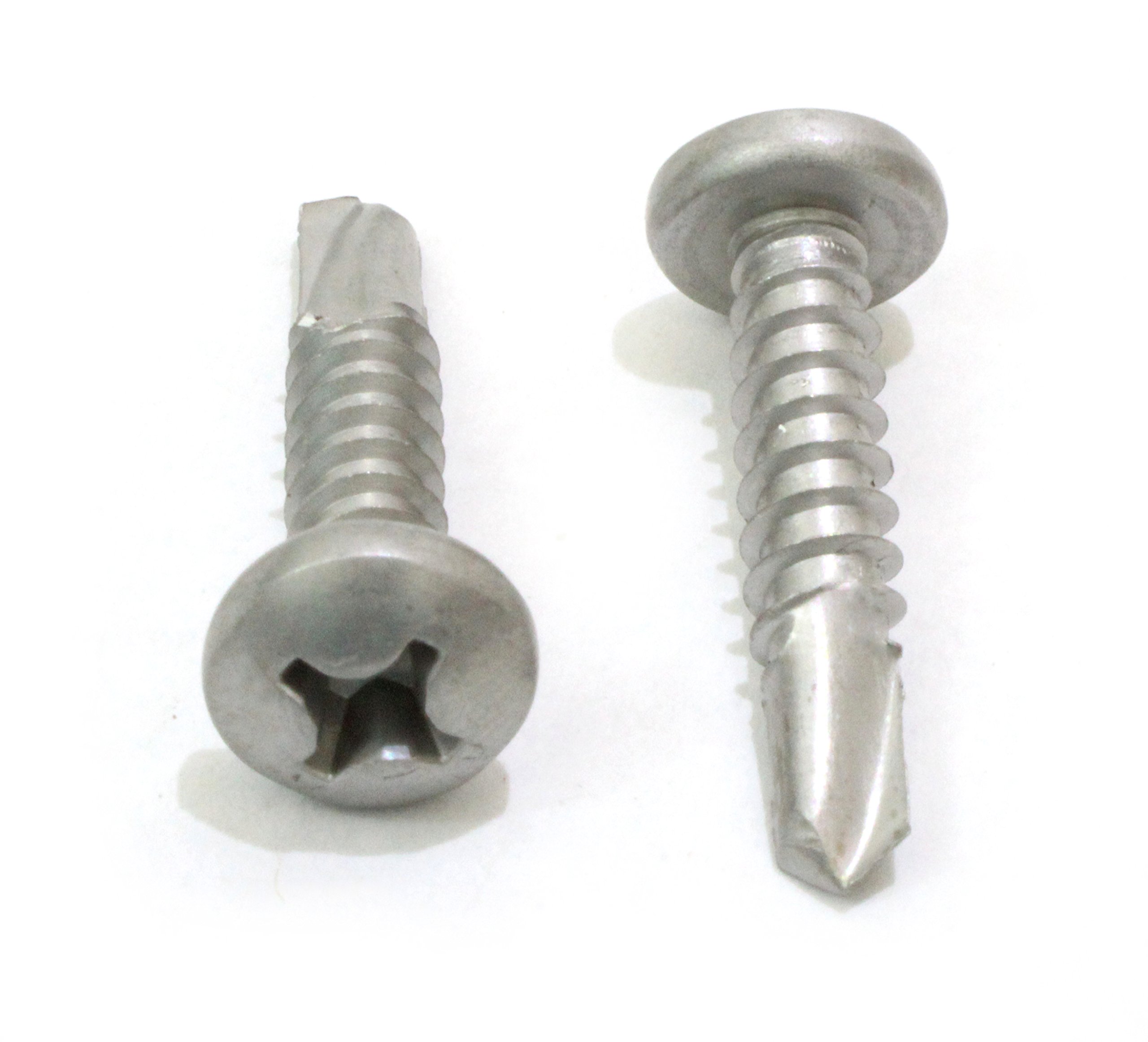 Bolt Dropper 10 x 1 Self Tapping Stainless Steel Metal Screw, (100 Set) Phillips Pan Head Self Drilling, 410 SS, Corrosion Resistant Choose Size