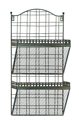 Benzara Woodland Imports 66567 Metal Made Wall Magazine Holder