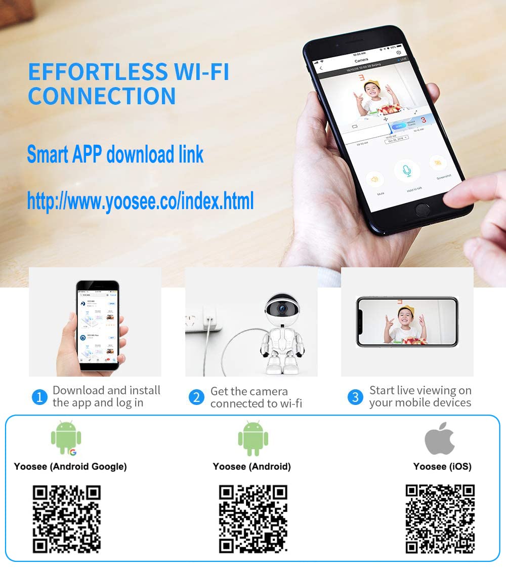 KuWFi Cloud Home Security IP Camera Robot Intelligent Auto Tracking Camera Wireless WiFi Baby Video Monitor Surveillance Camera 1080P