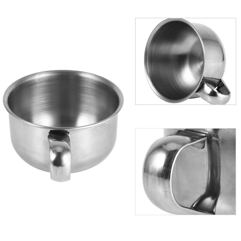 FILFEEL Shaving Soap Mug Bowl, New Stainless Steel Metal Cup Shaver Cleansing Foam Tool For Man