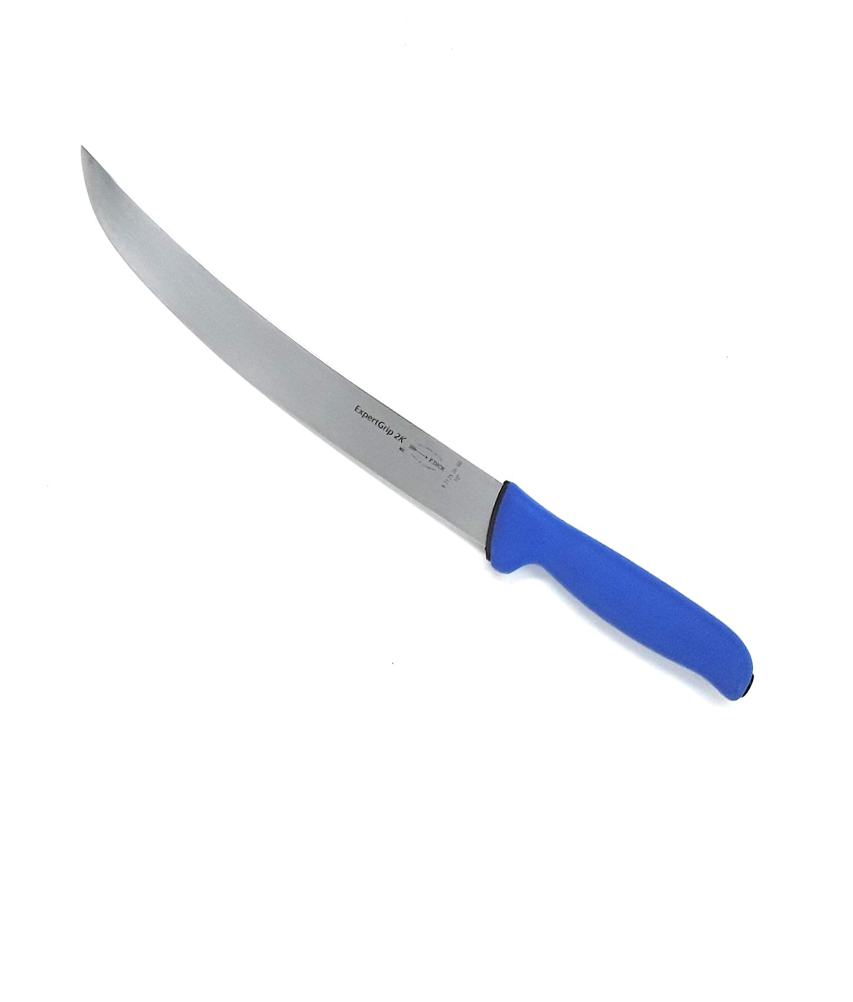 F. Dick ExpertGrip 10 Inch Breaking Knife With Diammark Dual Action Knife Sharpener - High-Carbon Stainless Steel Blade - Texture Grip - Professional Butcher Knife - Knife Made In Germany