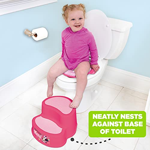 Disney Minnie Mouse 2-Tier Step Stool, Pink