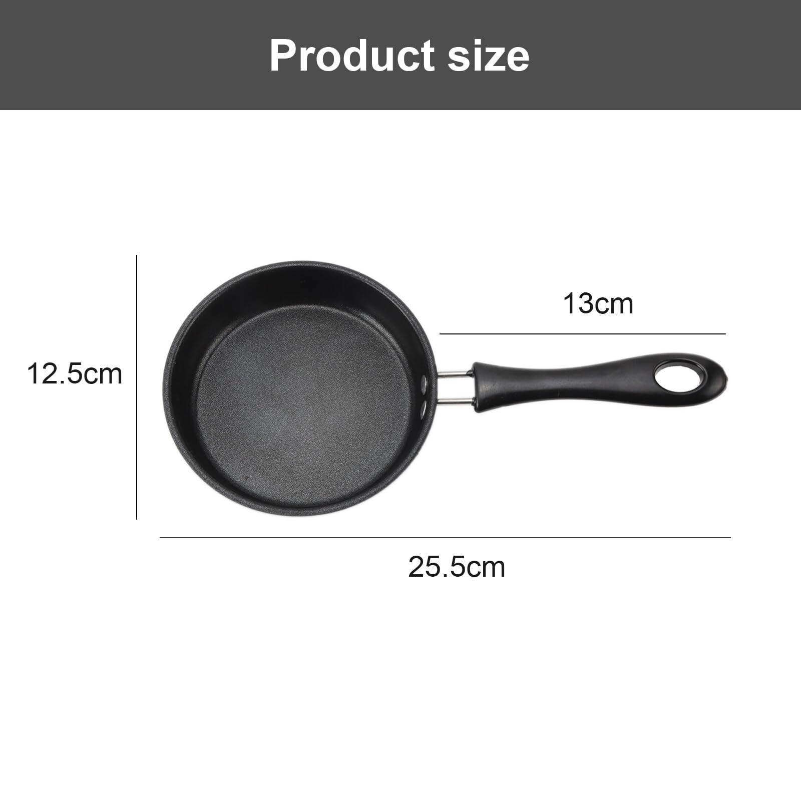 Rehomy Mini Nonstick Egg & Omelet Pan β 4.7β Single Serve Frying Pan/Skillet, Diamond Infused, Multipurpose Pan Designed for Eggs, Pancakes, Dishwasher Safe (4.7 Inch/12CM)