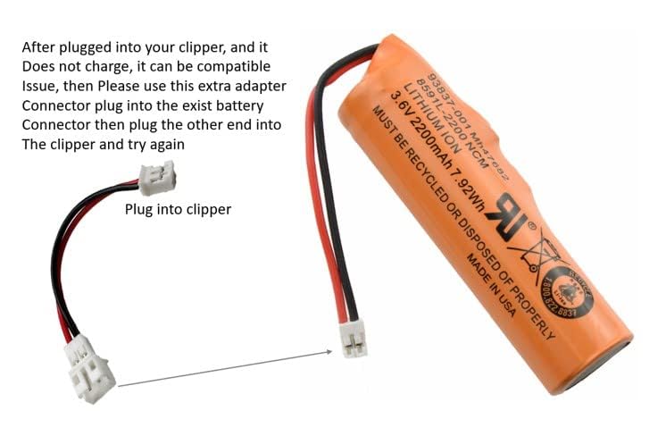 WirelessFinest Battery Replacement for Wahl Magic Clip Clipper Hair Cordless Designer Senior Sterling-4 Beretto Super Taper Part 93837-OO1 + Tool Repair Fix Dead Power Issue