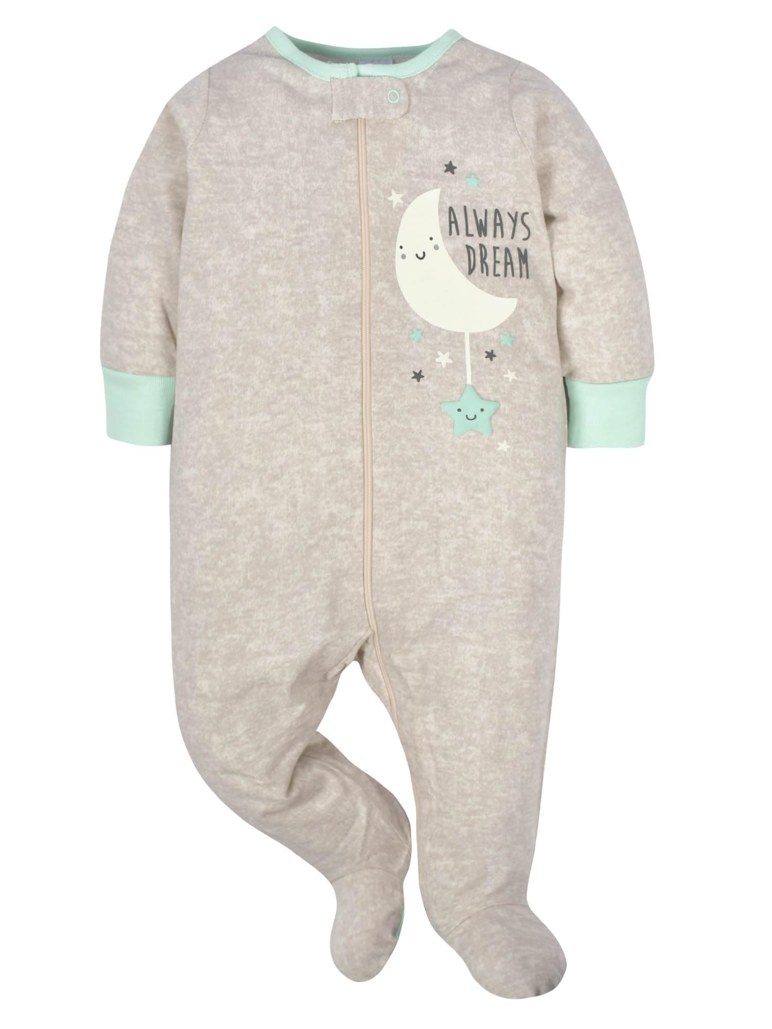 Gerber Unisex Baby 4 Pack Sleep 'N Play Footie Elephants 3-6 Months