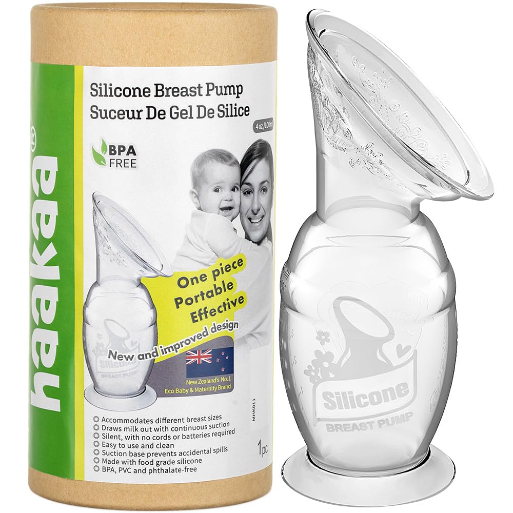 haakaa Manual Breast Pump for Breastfeeding, BPA Free, 4oz/100ml