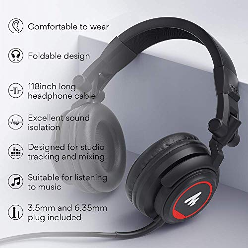 MAONO USB Podcast Microphone with Headphone Set, Zero-Latency Monitoring Computer Condenser PC Mic 192KHZ/24Bit with Mute Button for Recording, Voice Over, Streaming(AU-PM401H)