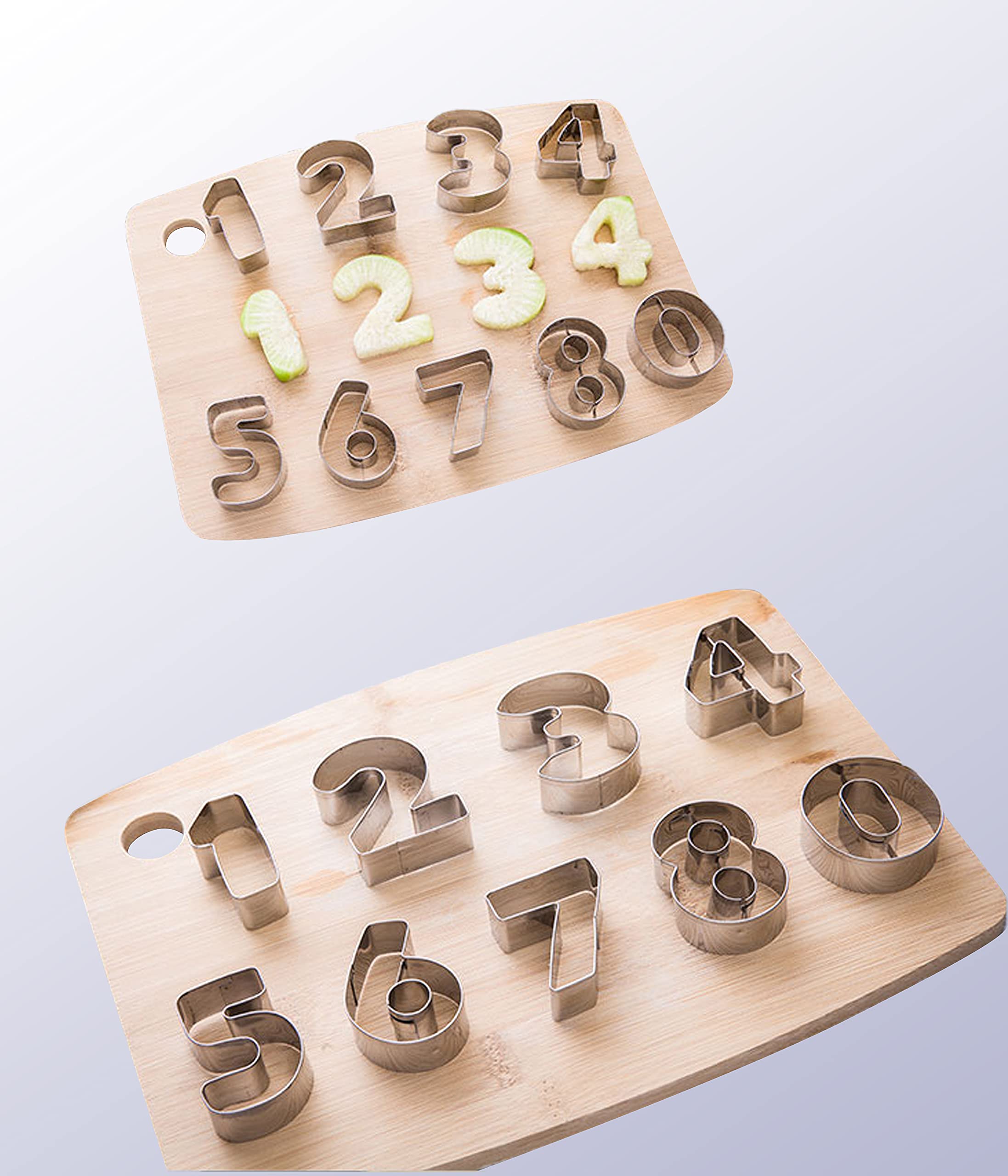 36Pcs letter cookie cutter set, metal alphanumeric baking cookie molds for fruit, baking, donuts, cookie decorating tools
