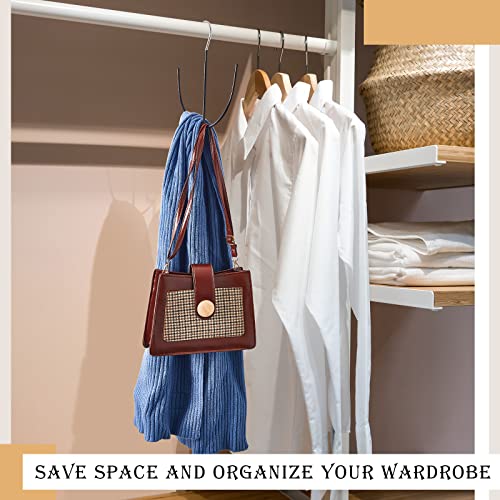 6 Pieces Belt Hanger for Closet Space Saving Black Belt Organizer Hanging Tie Hanger Multi Purpose Tie Rack Closet Organizer Hook Rack for Belt Ties Scarves Camisoles Hats Bras Shoes Organization
