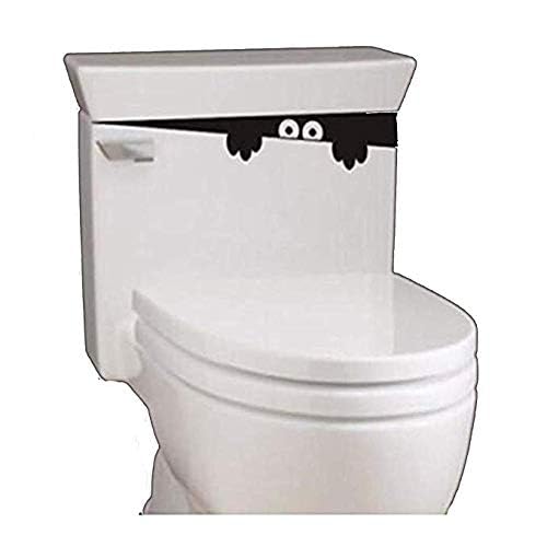 POPIGIST 3pcs Combo Washroom Room WC Toilet Seat Stickers Put ME Down Monster Smiley Face Wall Art Decal Sticker Funny Kids Potty Training