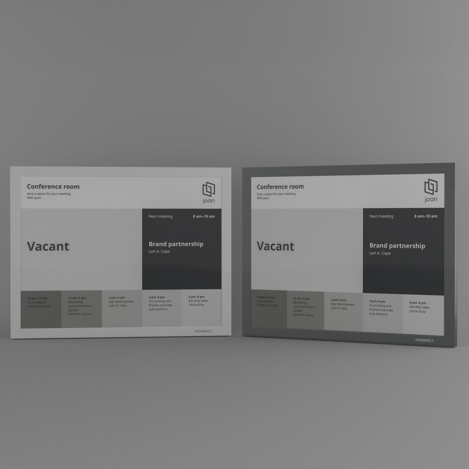 Joan 13 Gray: 13.3" E Ink Screen, Custom Calendars, Sustainable Design. Elevate Meetings and Enhance Your Workspace
