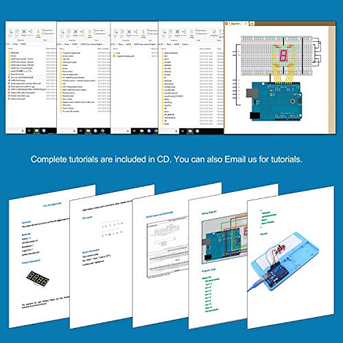UNIROI Ultimate Starter Kit Compatible with Arduino IDE 328P Control Board, 260 Pages Detailed Tutorial, 217 Items, 51 Projects, Breadboard with Arduino IDE Starter Kit