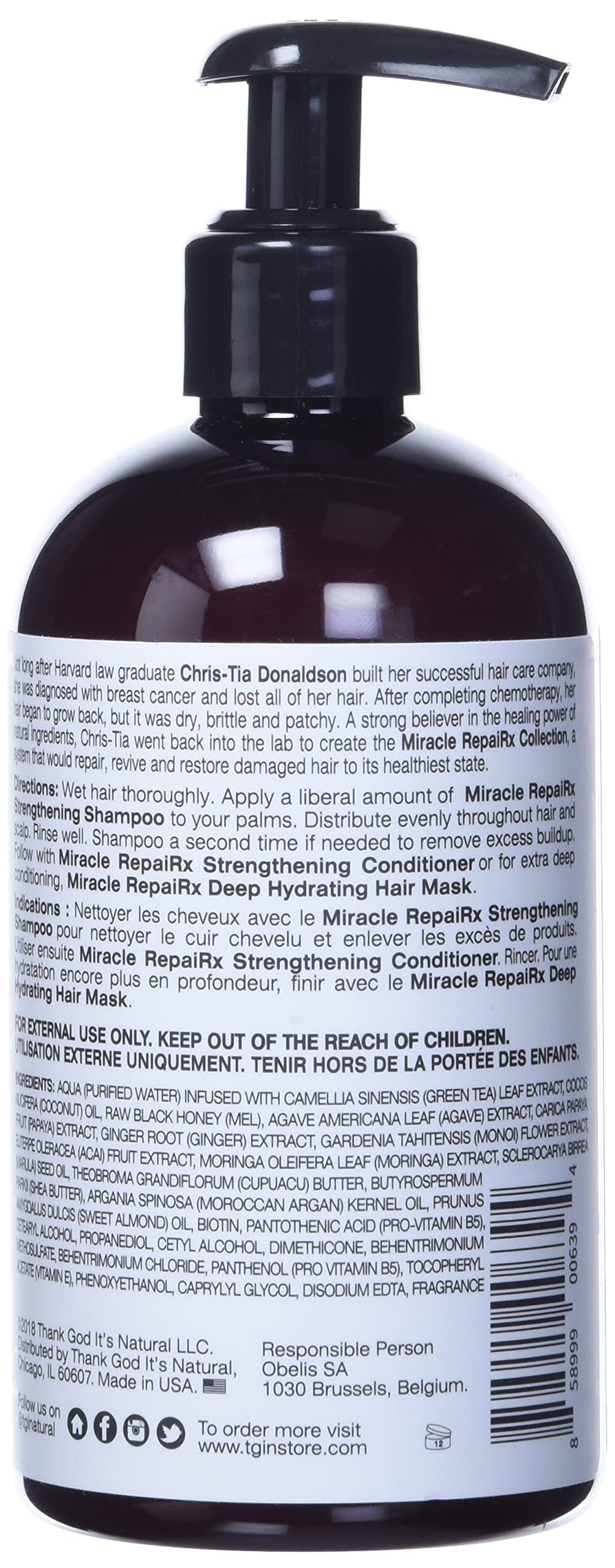 tgin Miracle RepaiRx Strengthening Conditioner For Natural Hair - Dry Hair - Curly Hair - 13 Oz