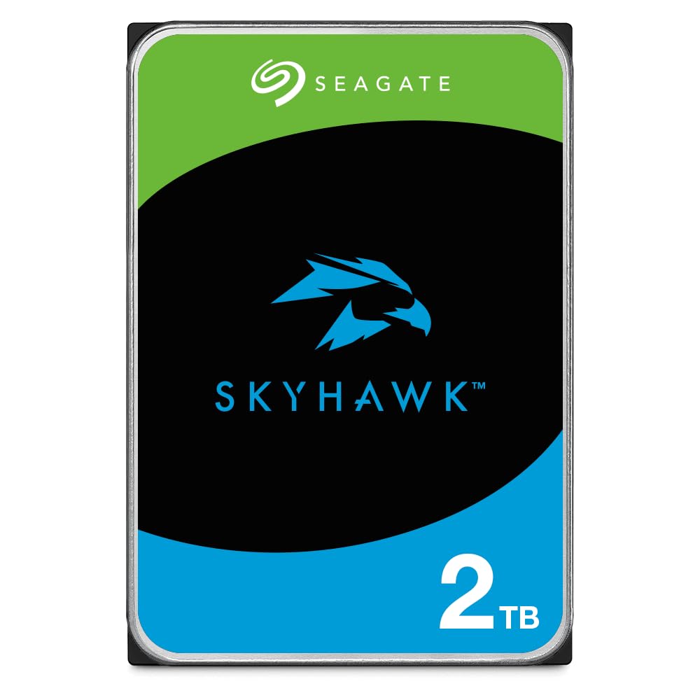 SEAGATE Skyhawk 2 TB Surveillance(SV) Internal Hard Drive HDD ā 3.5 Inch SATA 6 Gb/s 256 MB Cache for DVR NVR Security Camera System CCTV (ST2000VX015)