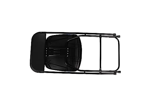 BTEXPERT Plastic Folding Steel Frame Commercial High Capacity Event Chair Lightweight Set for Office Wedding Party Picnic Kitchen Dining Church School Set of 2, Black