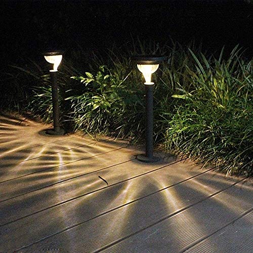 ZMY Solar Energy Waterproof Pillar Lighting Outdoor Black Acrylic Column Lamp Modern LED Ultra Bright Garden Post Light Lawn Landscape Home Pathway Illumination
