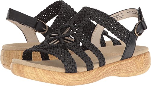 Alegria Women's "Jena" Gladiator Sandal- Black- 35 M EU (5-5.5 US)