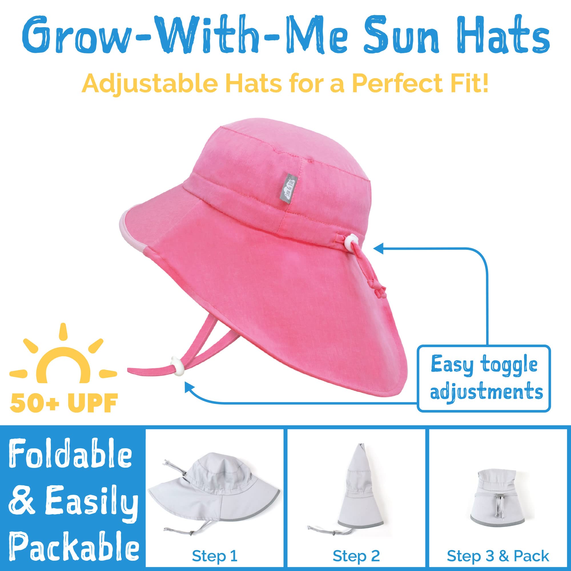 JAN & JUL Toddler Boys UV Sun-Hat Wide Brim with Large Neck Flap (M: 6-24 Months, Army Green)