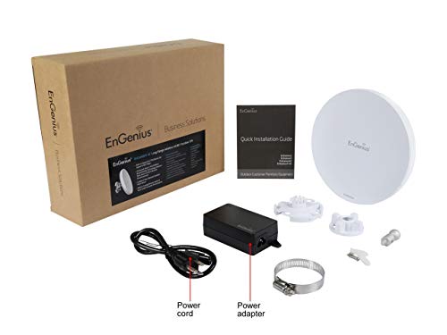 EnGenius Technologies Wi-Fi 5 Outdoor AC867 5Ghz Wireless Access Point/Client Bridge, Long Range, PTP/PTMP, IP55, 26dBm Transmit Power with 19dBi Directional Antennas, GigE Port (EnStation5-AC Kit)