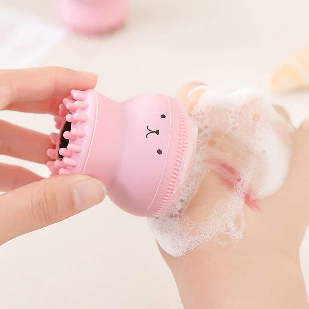 Vtrem Women's Silicone Face Scrubber: 5 Pack Octopus Face Scrubber Facial Silicone Scrubber for Face for Deep Exfoliating Massage Cleansing Brush Beauty Tools