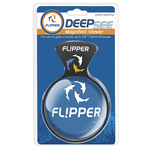 FL!PPER DeepSee Aquarium Magnifier Magnetic Viewer – Fish Tank Magnifying Glass – Magnetic Magnifying Glass Ideal for Photography – Flipper Fish Tank Accessories, 4"