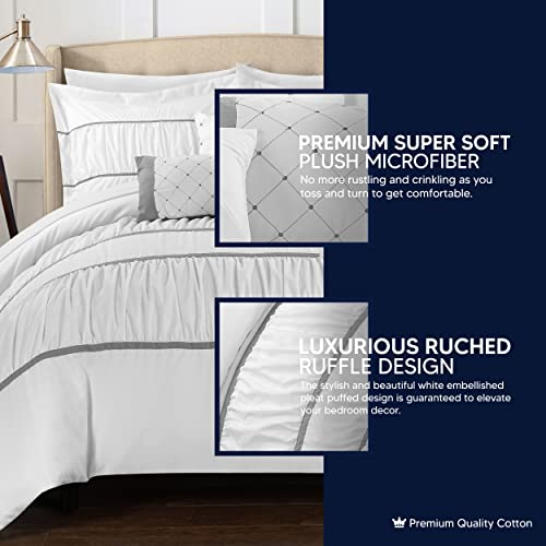Chic Home CS2124-AN 10 Piece Cheryl Comforter Set, Queen, Beige