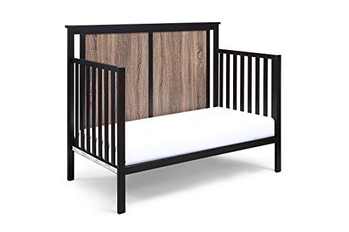 Suite Bebe Connelly 4 in 1 Convertible Crib in Black with Vintage Walnut