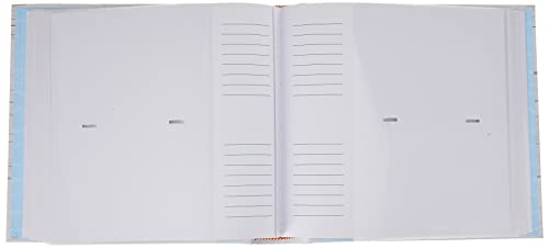 MCS 200-Pocket Baby 4x6 Photo Album with Writing Space, 8.5 x 8.5 Inches, Baby Blue Whale