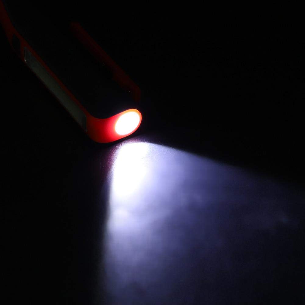 mumisuto LED Tactical Small Flashlight, Adjustable Brightness, Pen Flashlight Rechargeable LED Flashlight Pocket Light Work Light with Magnetic Rotating Clip for Hiking, Everyday Use(Red)