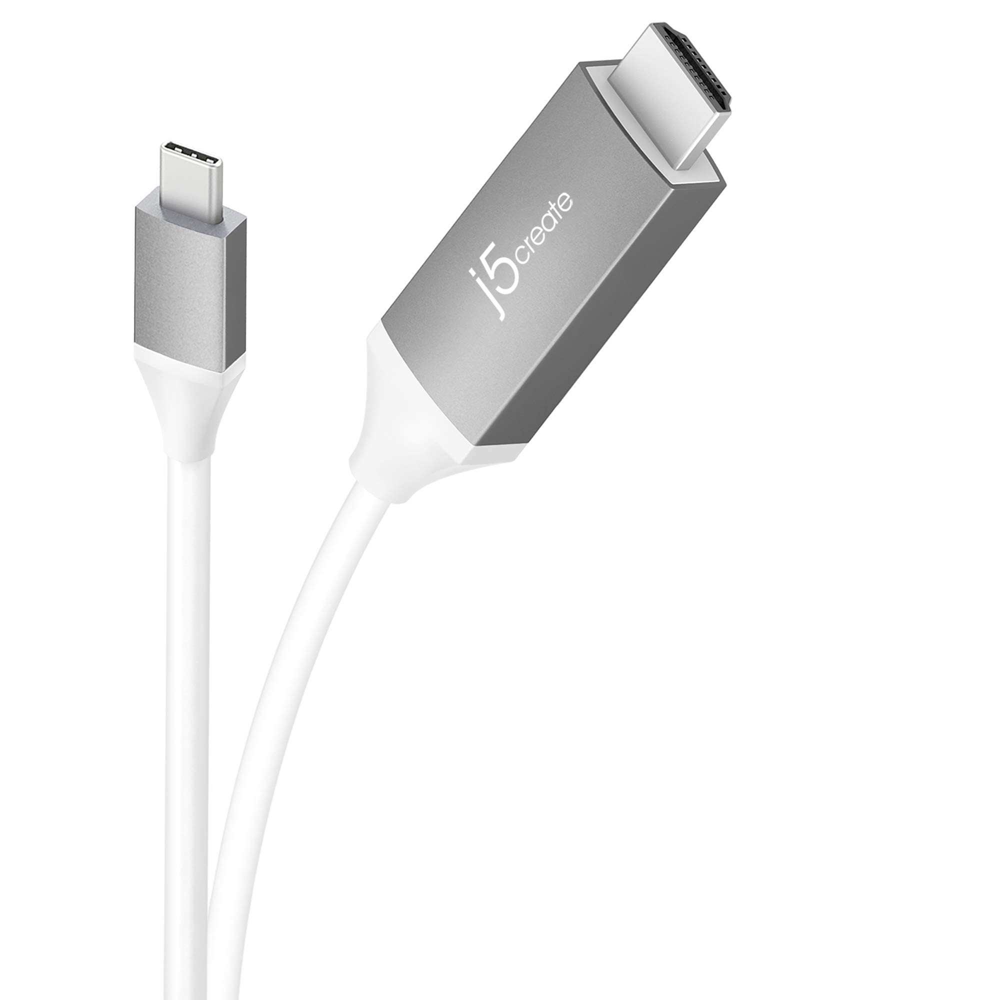 j5create USB Type C to 4K@60Hz HDMI 6ft Cable with HDMI ATC Certificate,Compatible with Thunderbolt 3/4, MacBook Pro/Air, iPad Pro, iPad Air 4, ChromeBook and More (JCC153G)