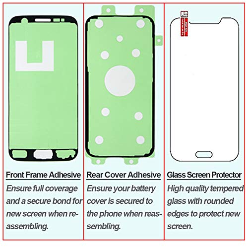 Display Touch Screen (AMOLED) Digitizer Assembly with Home Button for Samsung Galaxy S7 (5.1 inch) All Models G930 G930A G930P G930T G930V G930R4 G930F G930W8 G930U (Repair Tools) (BLACK)