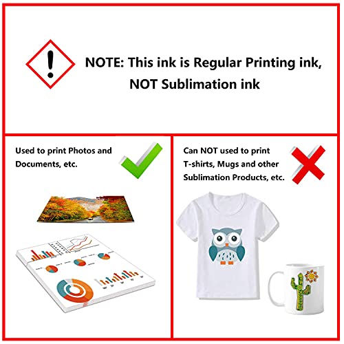 CoYlBod Compatible Regular Dye Printing Refill Ink Bottle Replacement for HP 711 711XL Dwsignjet T120 T520 Printers, Use for Refillable Cartridges or CISS, 4-Color Black, Cyan, Magenta, Yellow