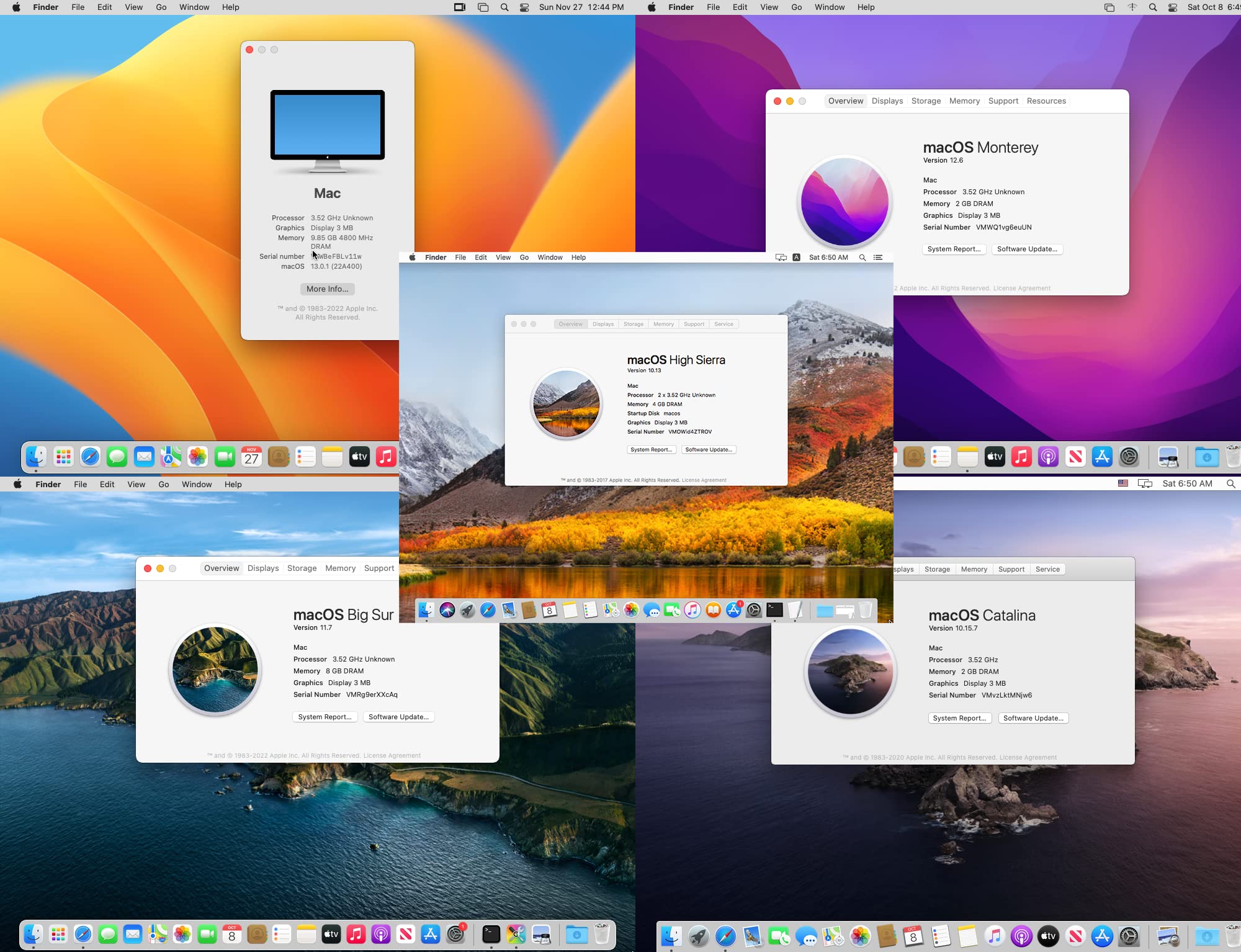 5-in-1 MacOS High Sierra | Ventura | Monterey | Big Sur | Catalina, Bootable USB Drive, Full Install/Upgrade/Restore/Recovery Mac OS X