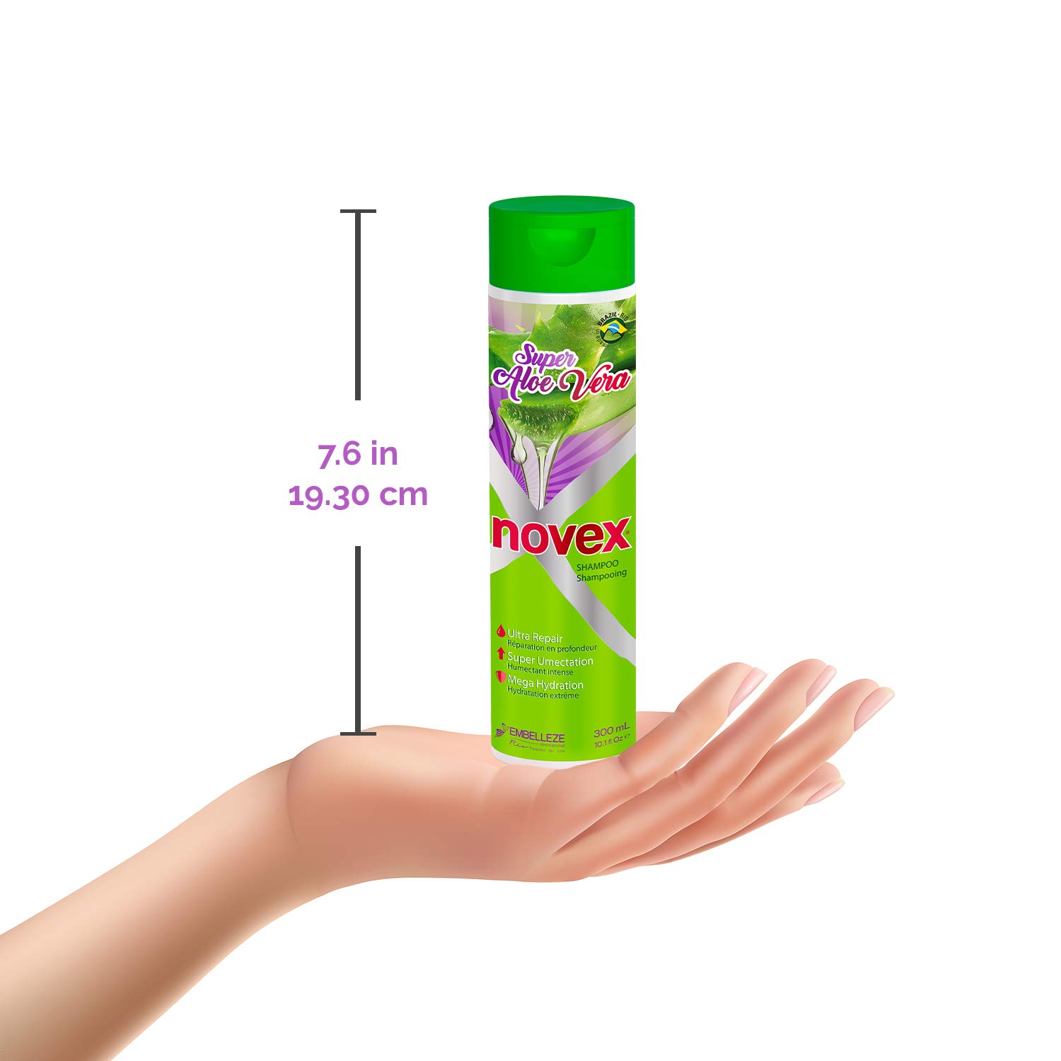 NOVEX Super Aloe Vera Shampoo, with Organic Aloe Vera and Hydrovance, 10.1 Oz Bottle
