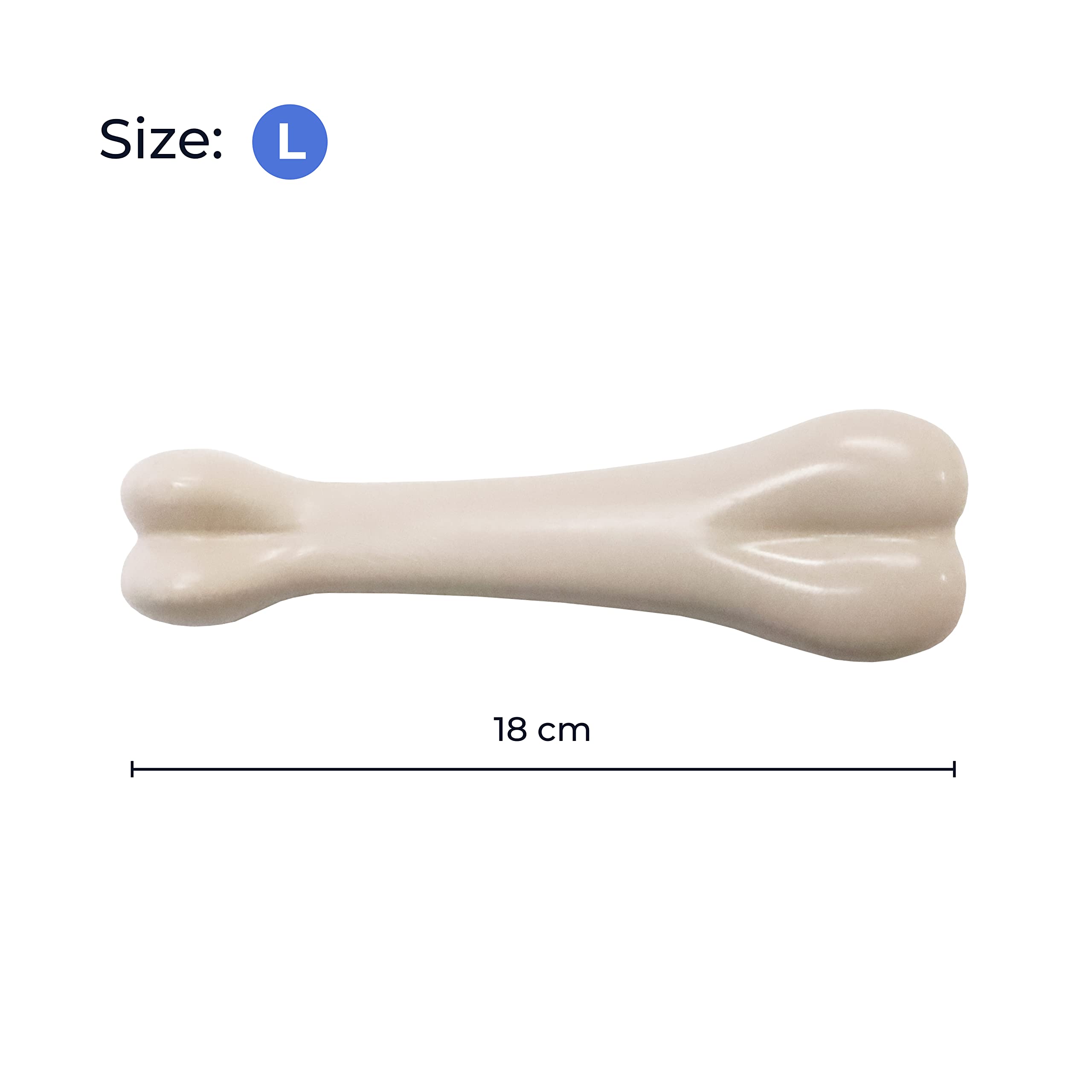 FamilyPet Nylon Chew Toy L, Durable Bone, Chicken Taste, Teeth Toy, Dental Chew Toy for Small and Medium Dogs