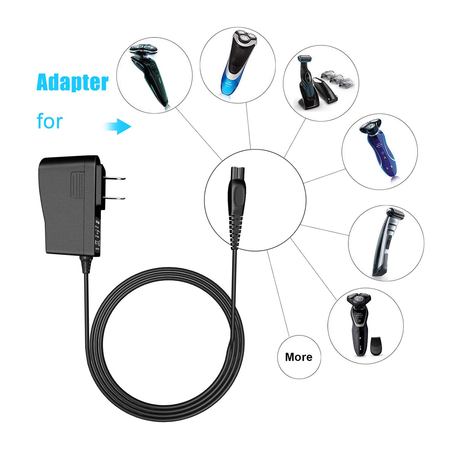 Replacement Charger for Philips Norelco Speed XL/smarttouch XL/Spectra/arcitec HQ8505 Charger 8150XL 8140XL 8160XL