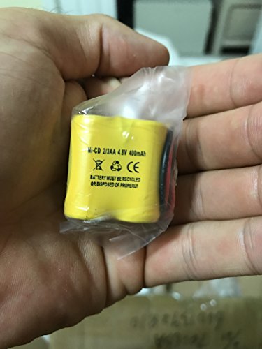 D-2/3AA400MAH 4.8v 400mAh NiCad Battery Exit Sign Emergency Light MK Power MH29673 (5 Pack)