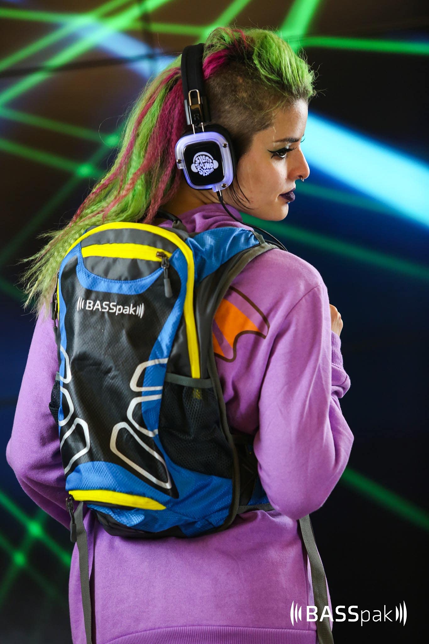 Silent Sound System 50 Pack Silent Disco LED Headphone Package (50 RF Headphones, 3 Transmitters)