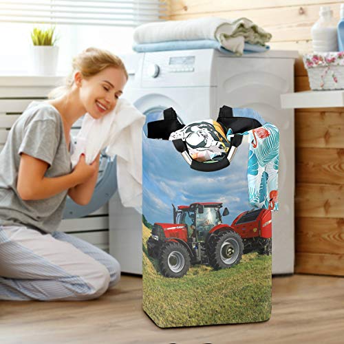 Laundry Storage Basket Tractor Laundry Hamper Collapsible Organizer Home Storage Bin Dirty Cloth Toy Dorm Bag with Handle