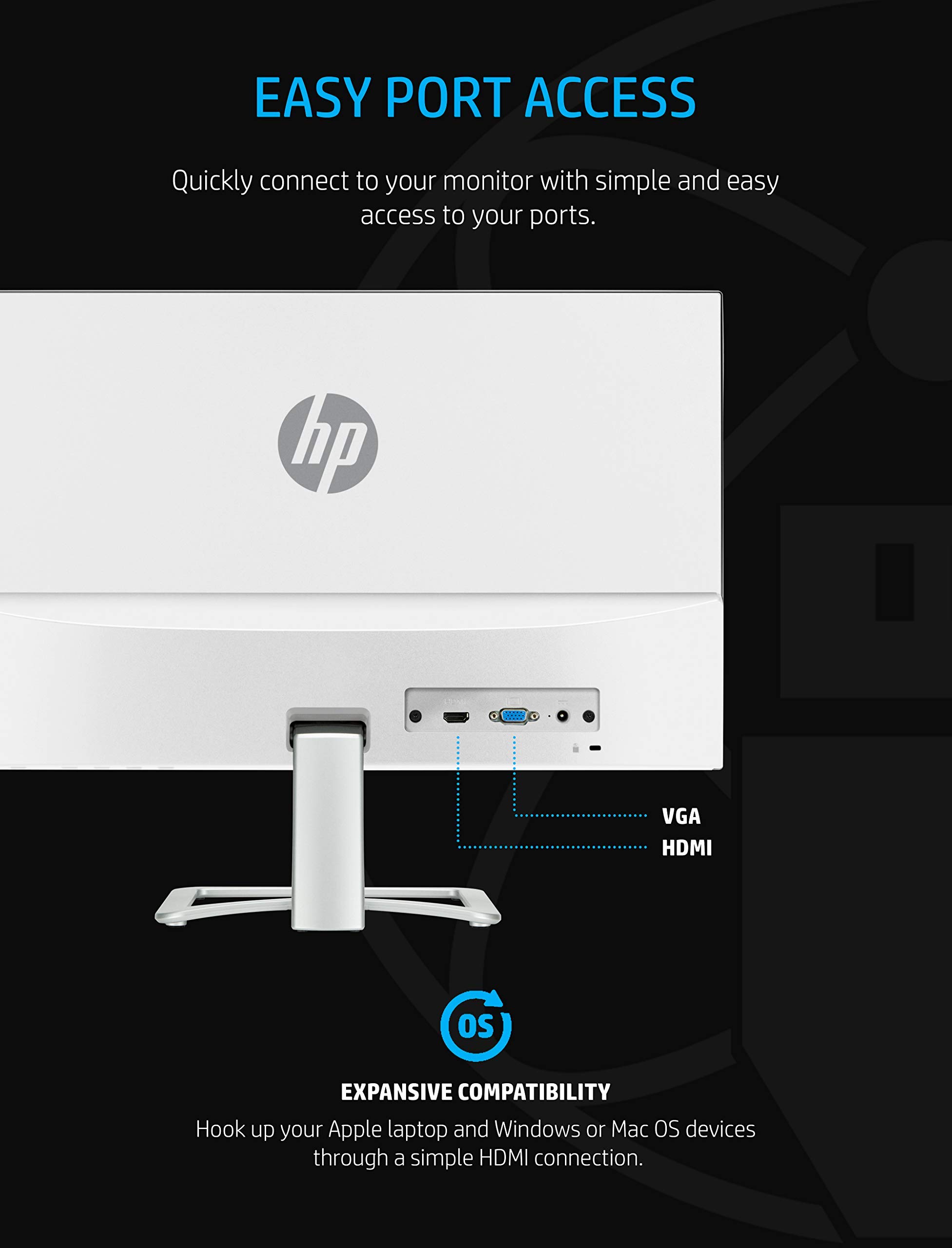 HP 22er 21.5-inch LED Backlit Monitor (Renewed)